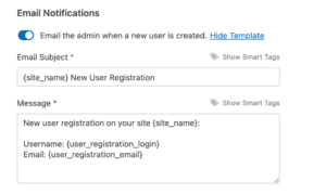 User Registration Addon