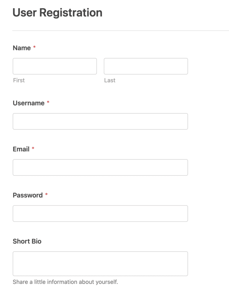 User Registration Addon