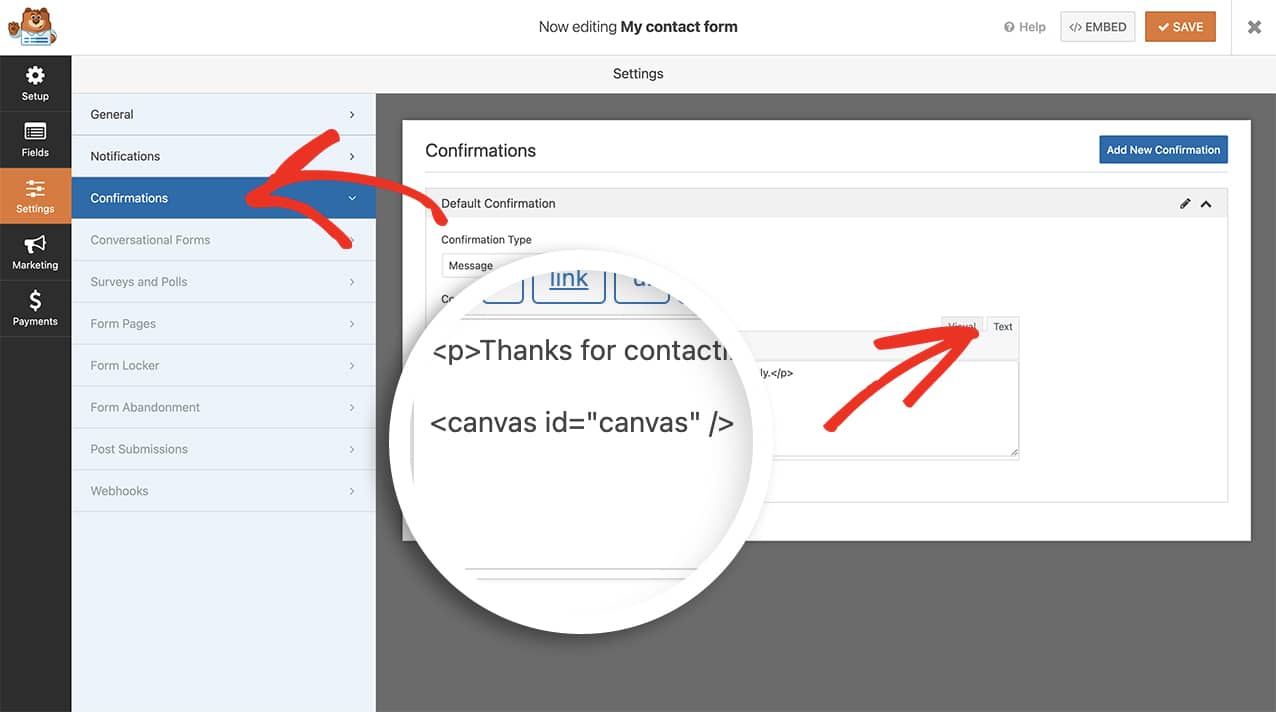 How to Add Confetti Animation to Confirmation Message