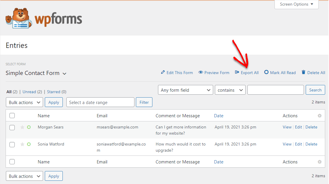 A Complete Guide To Wpforms Tools How Export Wordpress Form Entries Csv