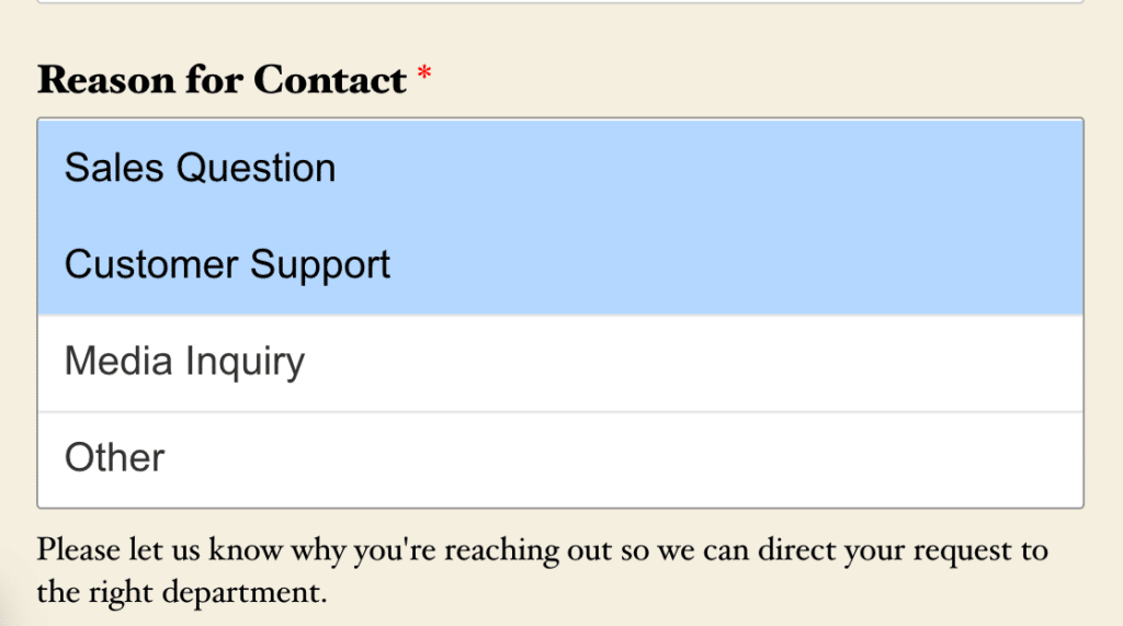 How to Customize the Dropdown Field in WPForms