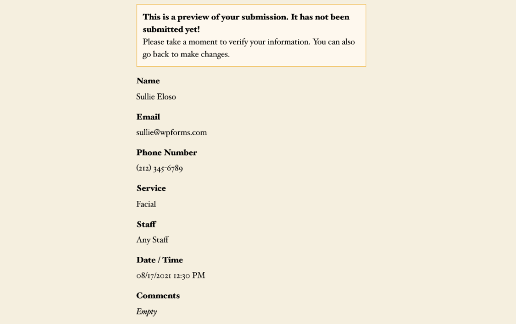 How to Show Entry Previews in WPForms