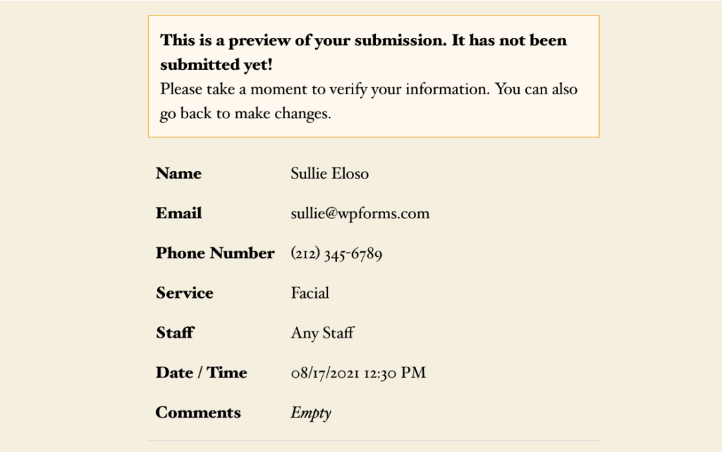 How to Show Entry Previews in WPForms