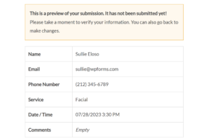 How to Show Entry Previews in WPForms