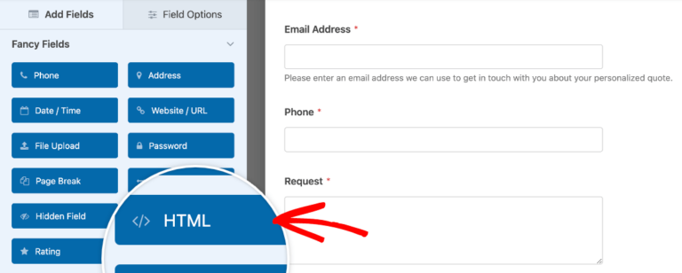 Using the HTML Field