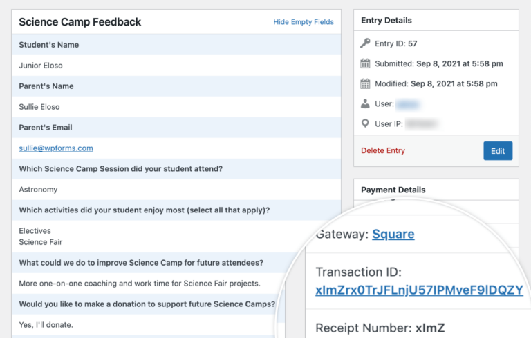 Square Addon - WPForms
