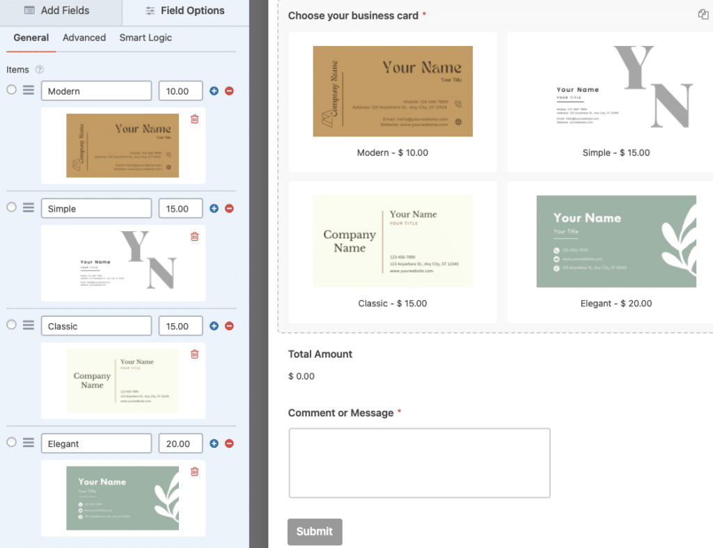 How to Create a Business Card Order Form (With a Template!)