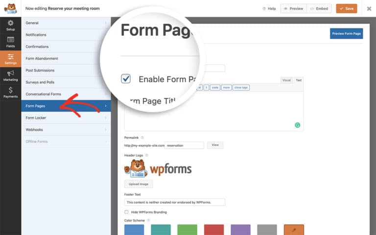 How to Link Your Form Pages Form Logo in WPForms