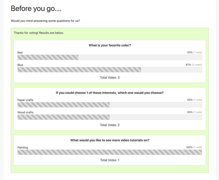 How to Hide Empty Poll Results