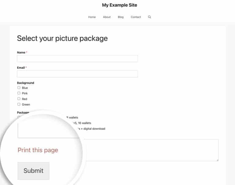 How to Add a Print Link to Your Forms