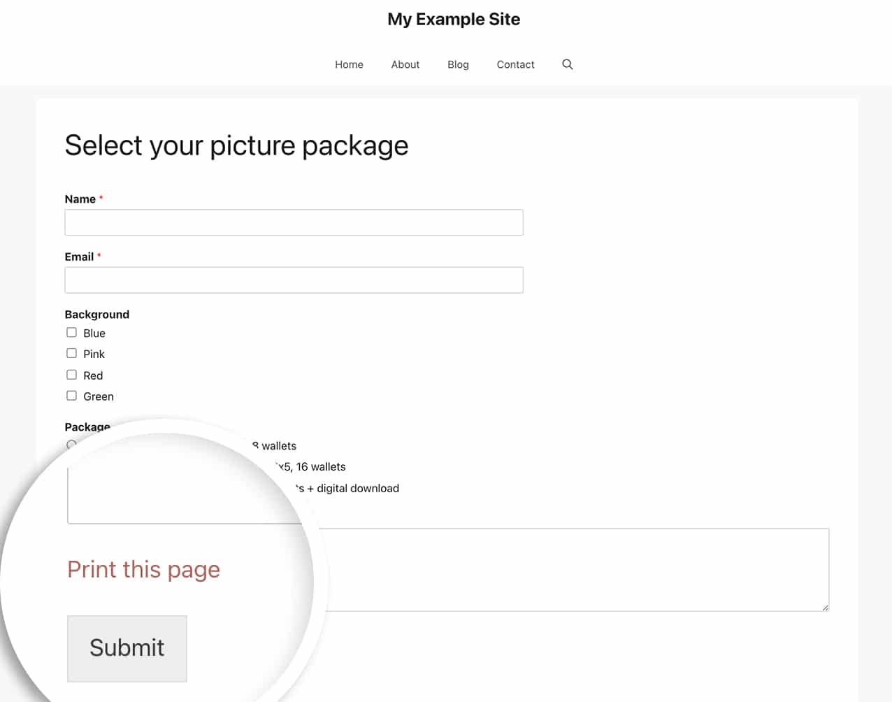 How To Add A Print Link To Your Forms