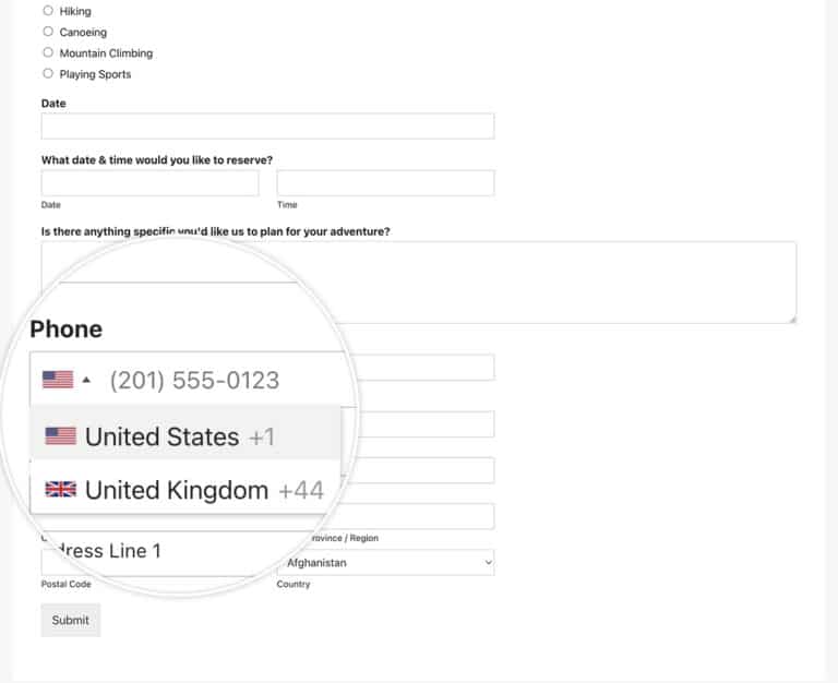 How to Restrict Countries Inside Smart Phone Form Fields