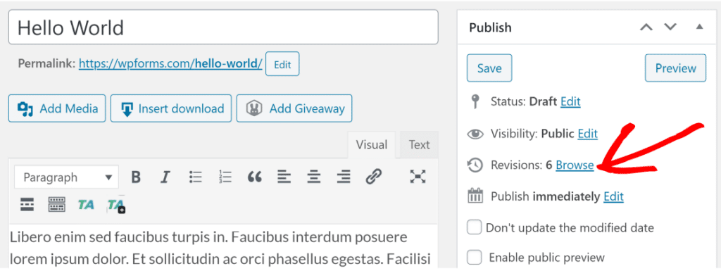 How to Undo Changes in WordPress (Posts, Pages & Forms)