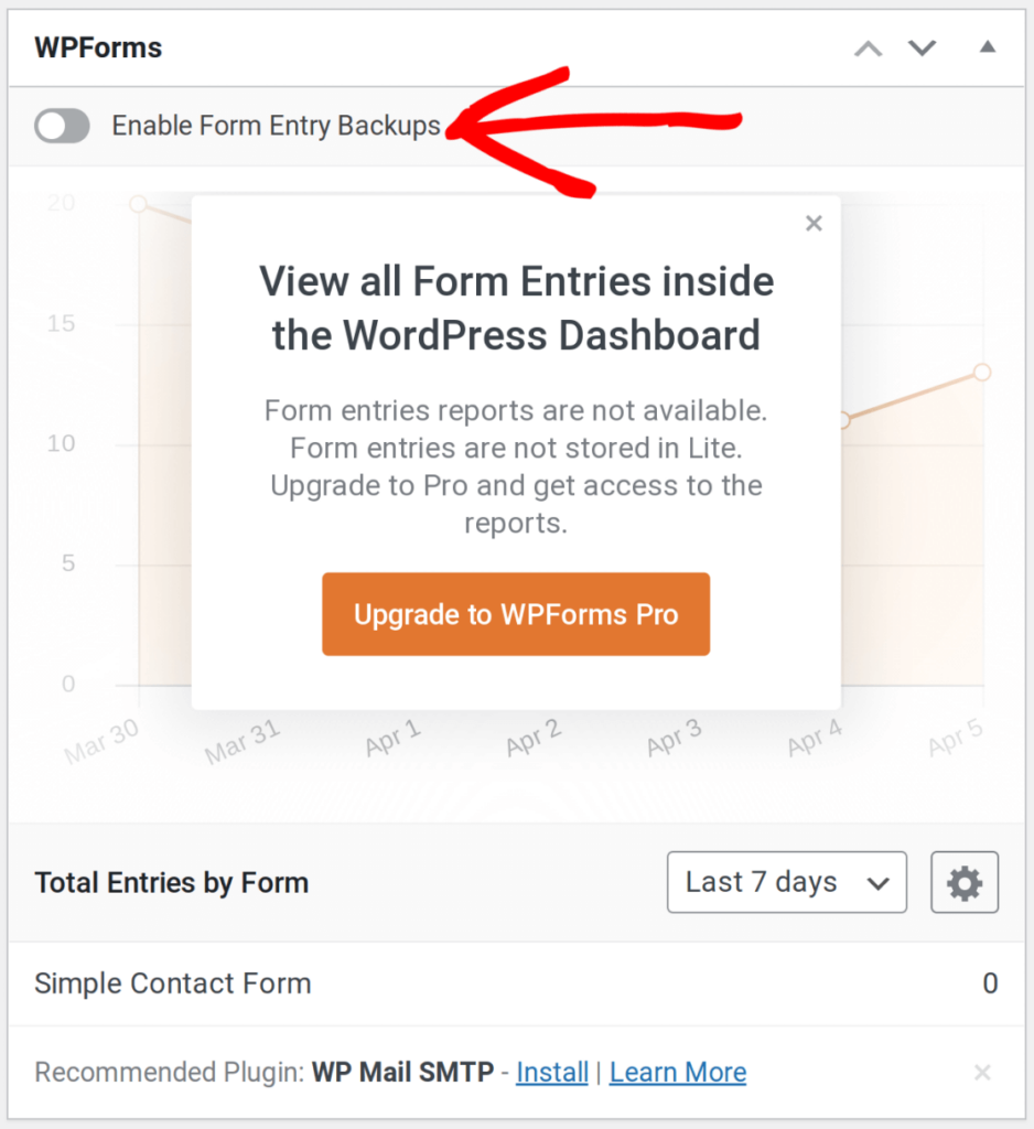 Using Lite Connect Entry Backups in WPForms Lite