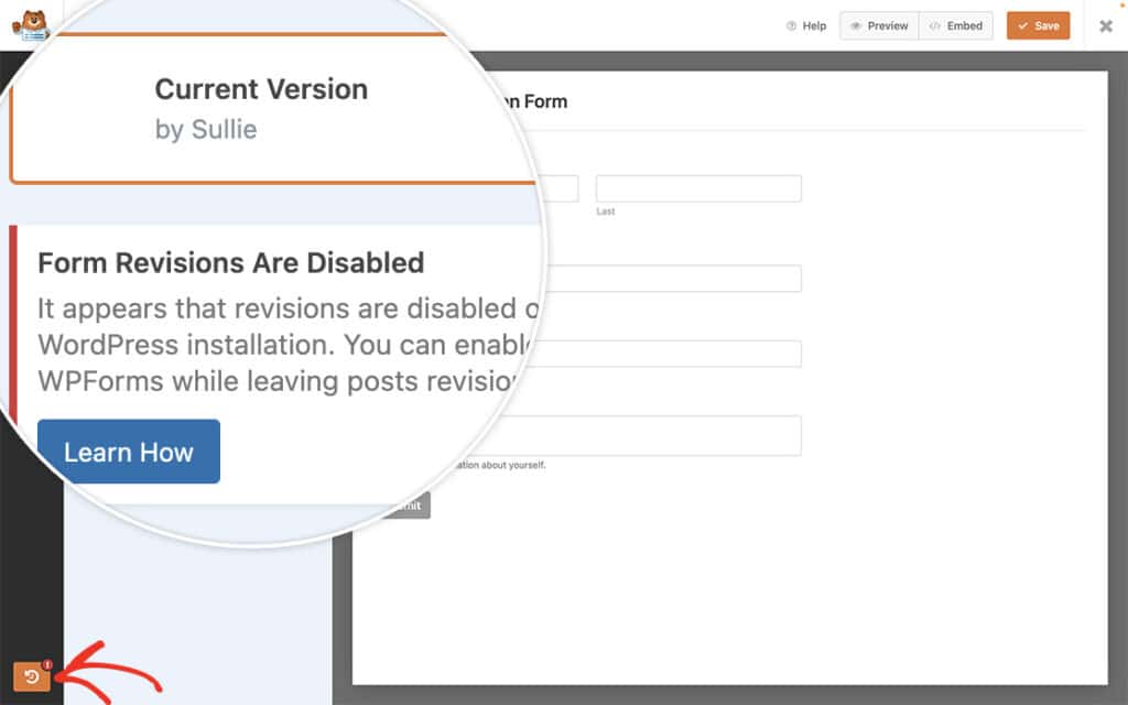 How to Customize the Form Revisions Limit