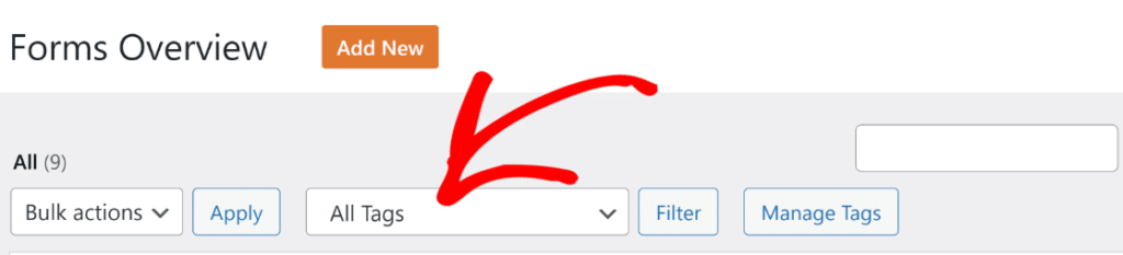 How to Organize Your WordPress Forms With Tags