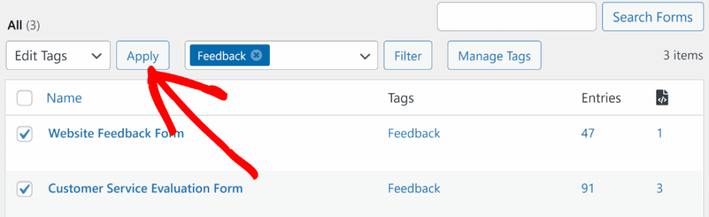 How to Organize Your WordPress Forms With Tags