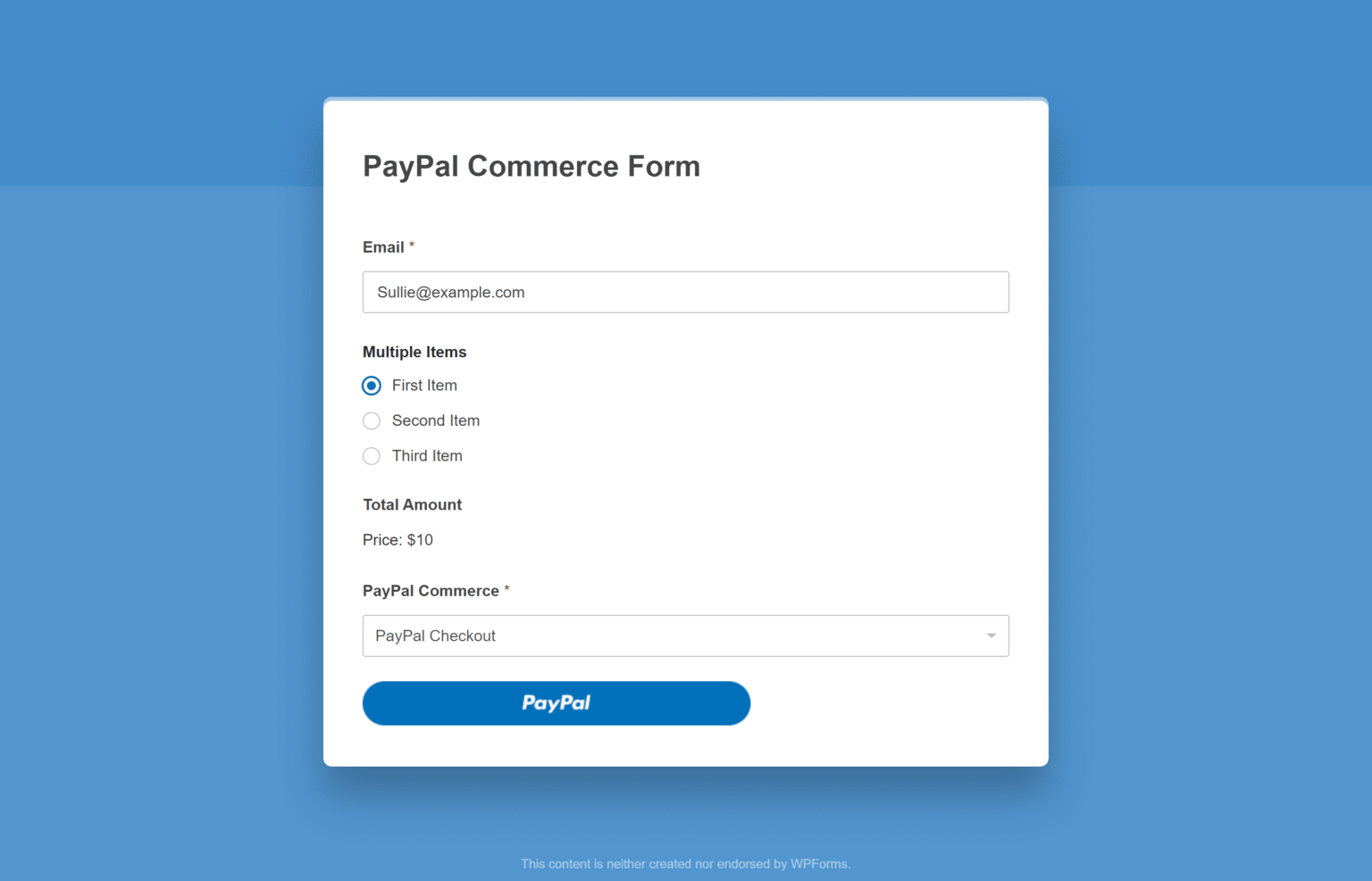 Easily Accept PayPal Payments in WordPress With WPForms