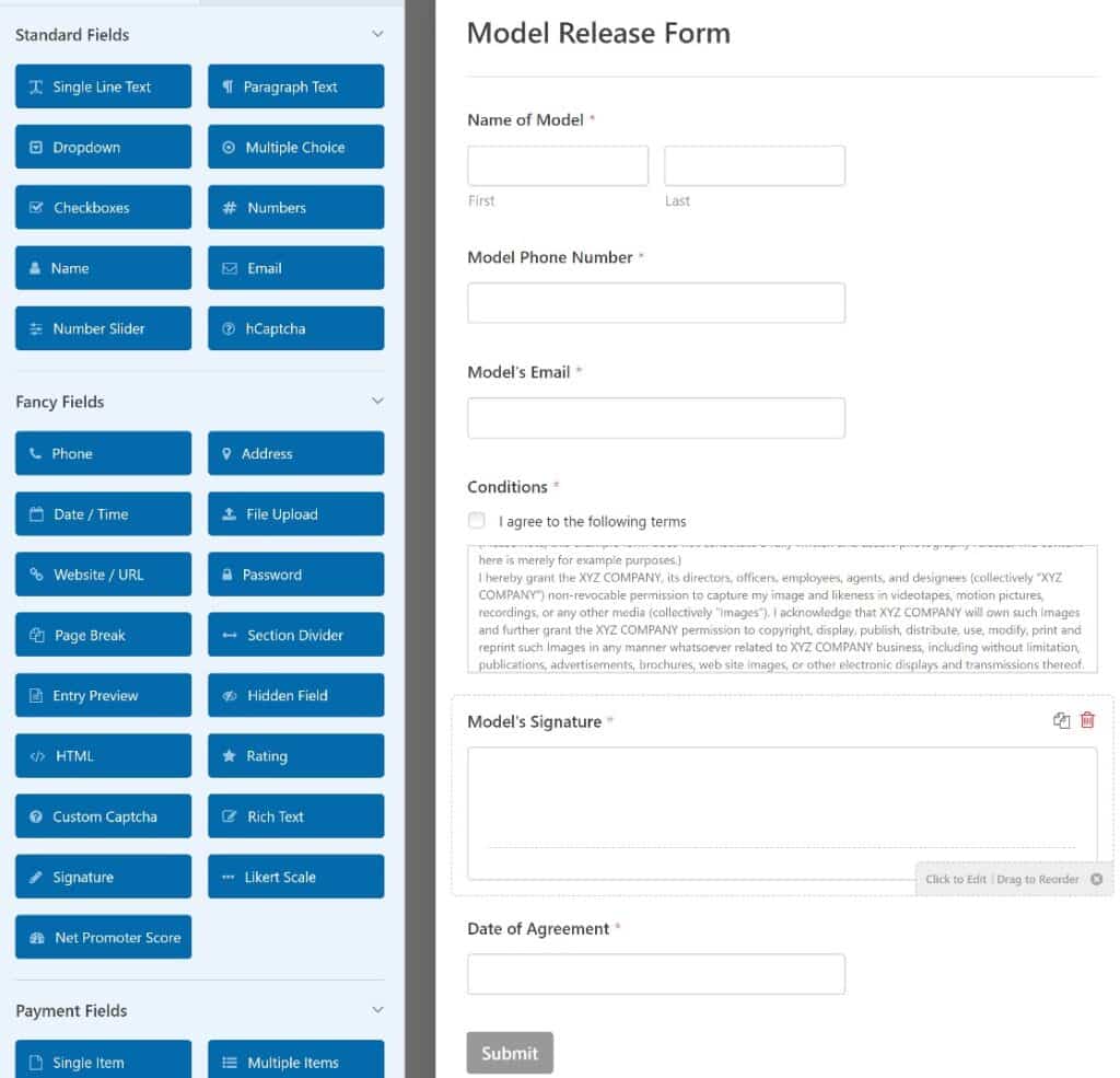 How to Make an Online Model Release Form in WordPress (2025)