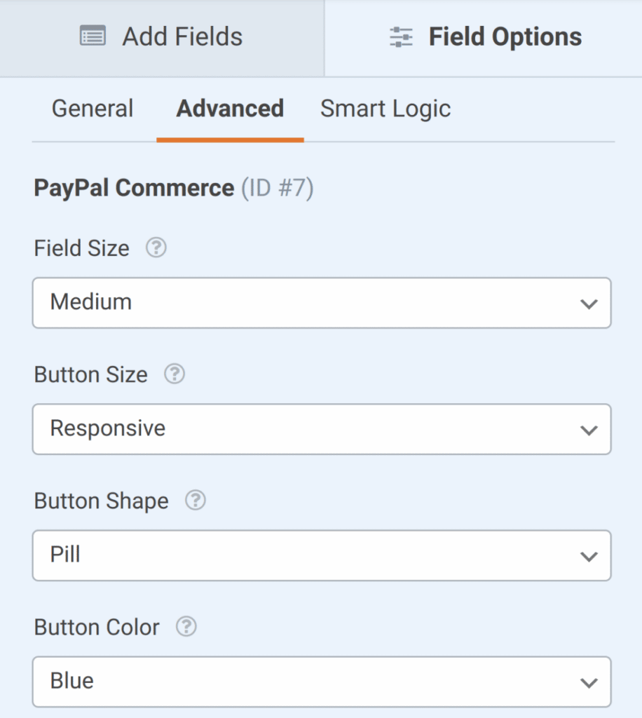 Customizing the PayPal Commerce Field - WPForms