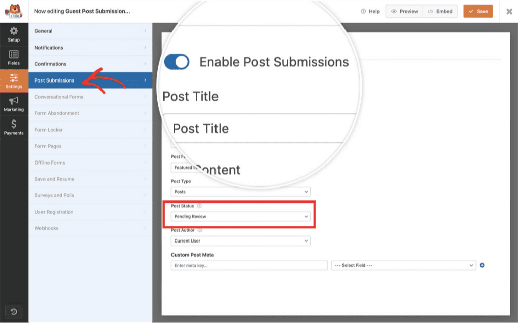 Include Post Submissions Post URL in Confirmation Message
