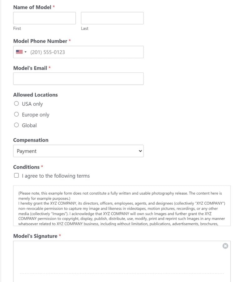How to Make an Online Model Release Form in WordPress (2024)