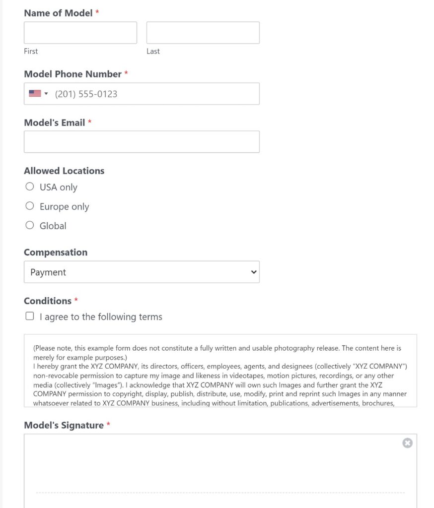 How to Make an Online Model Release Form in WordPress (2024)