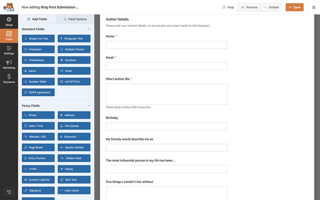 How to Build a Profile Form Using Post Submissions
