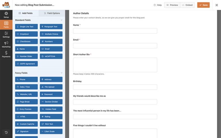 How to Build a Profile Form Using Post Submissions