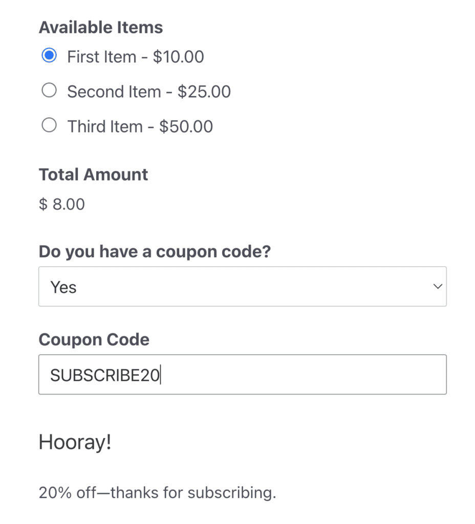How to Add a Coupon Code Field to Your WordPress Forms