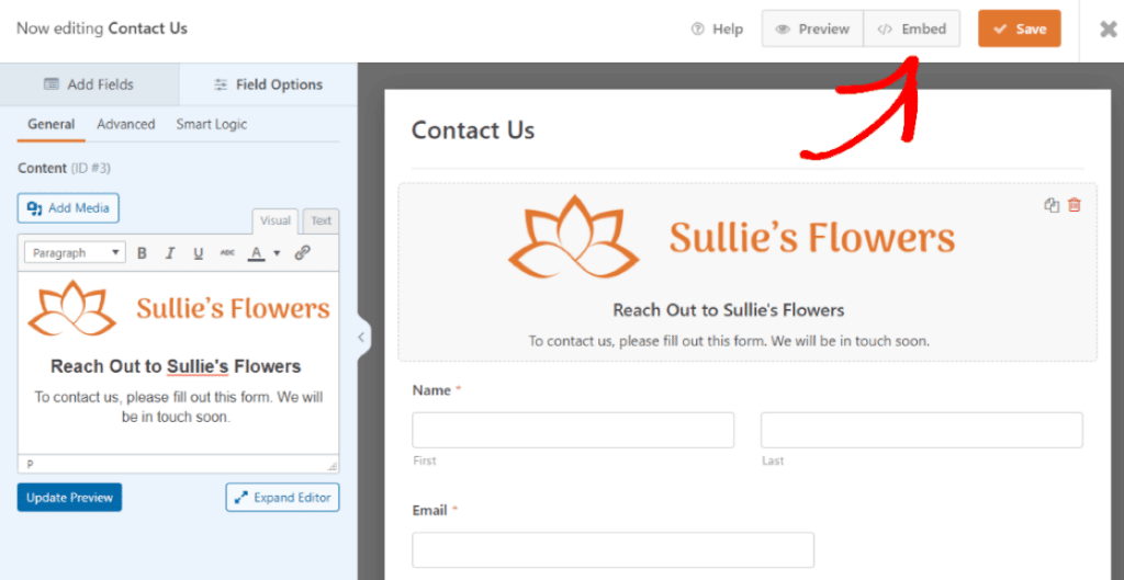 How to Add a Form Header Image or Logo in WordPress