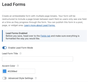 Lead Forms Addon - WPForms