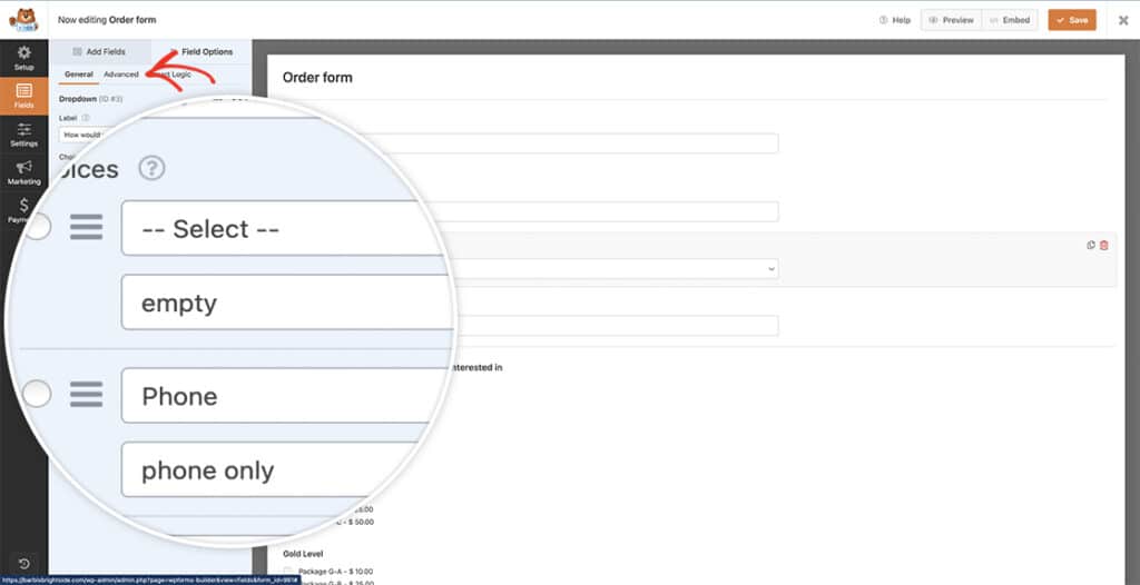 How to Store Field Values in the WPForms Entry