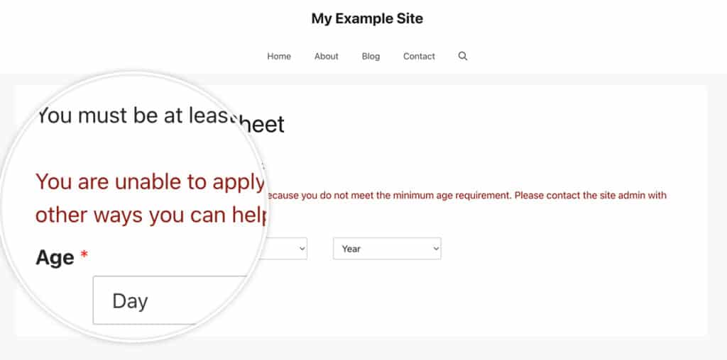 Customizing the Form Locker Age Verification Message
