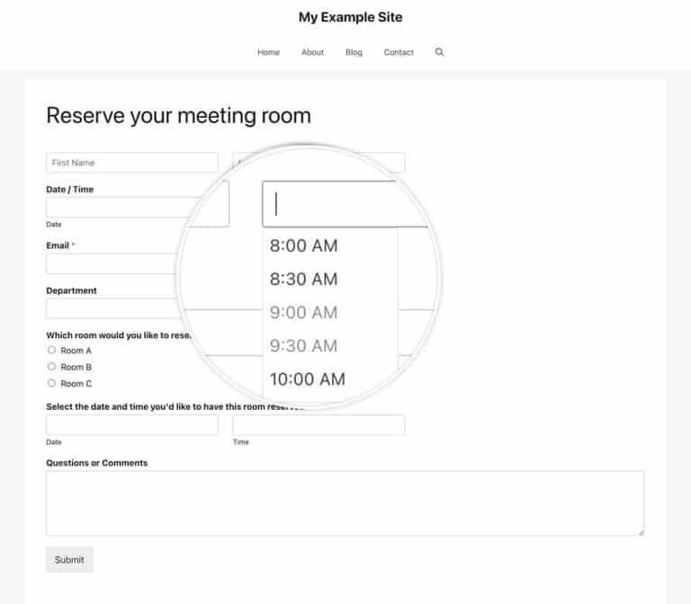 How to Customize the Date Time Field Time Picker