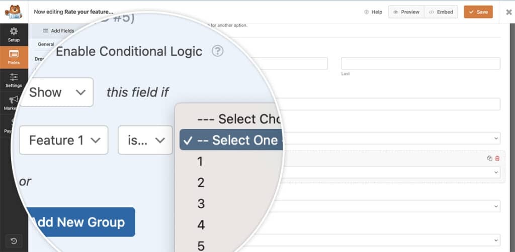 How to Create a Conditional Rating Form