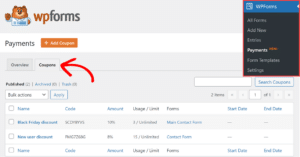 Coupons Addon