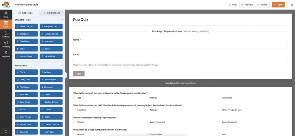 How to Create a Quiz Form