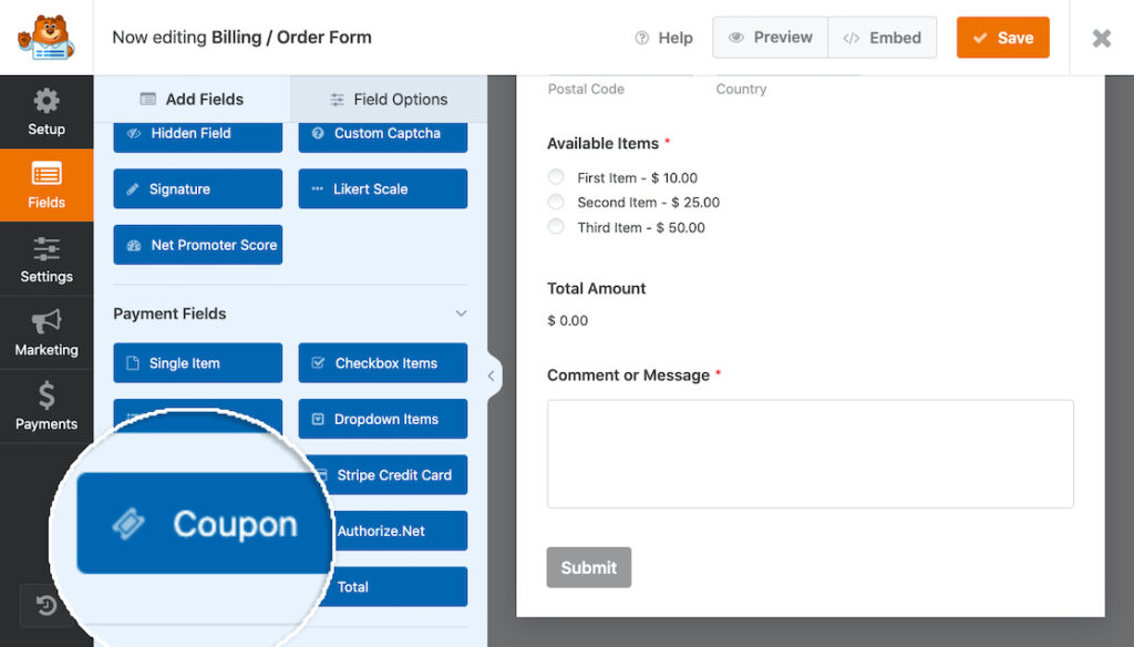 How to Add a Coupon Code Field to Your WordPress Forms