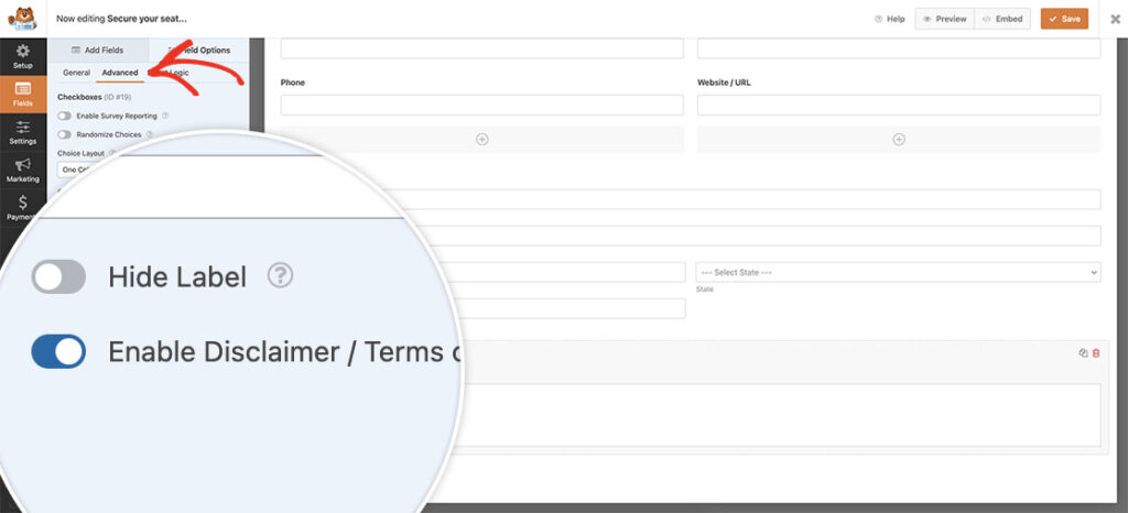 How to Enable a Checkbox After Reading Disclaimer