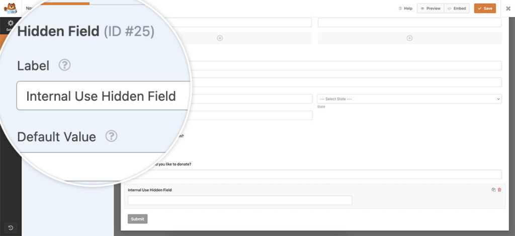 How to Change the Name Attribute of a Hidden Field