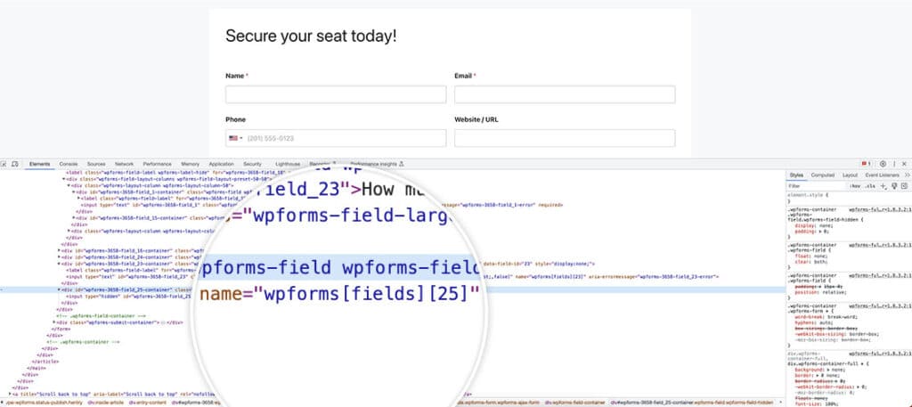 How to Change the Name Attribute of a Hidden Field