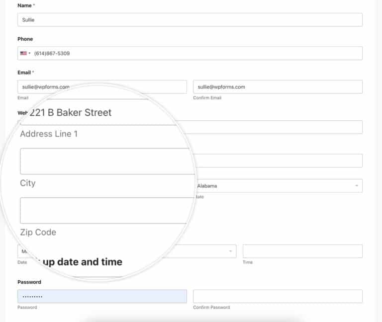How to Position Sub-labels Above Form Fields