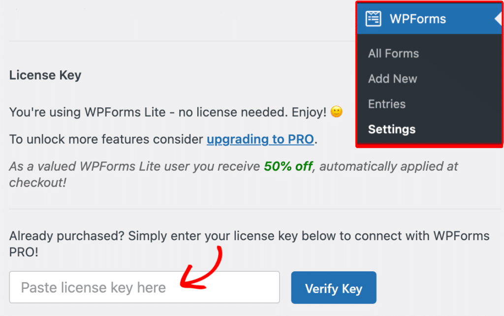 How to Upgrade from WPForms Lite to a Paid License