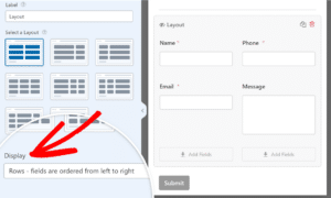 Using the Layout Field
