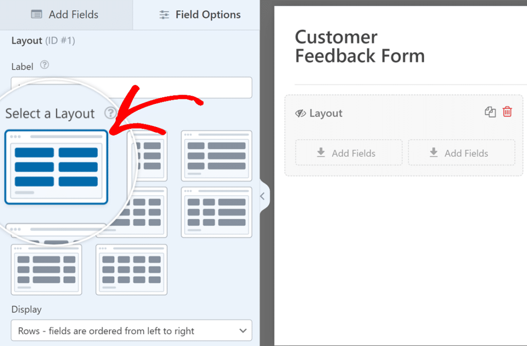 Using the Layout Field