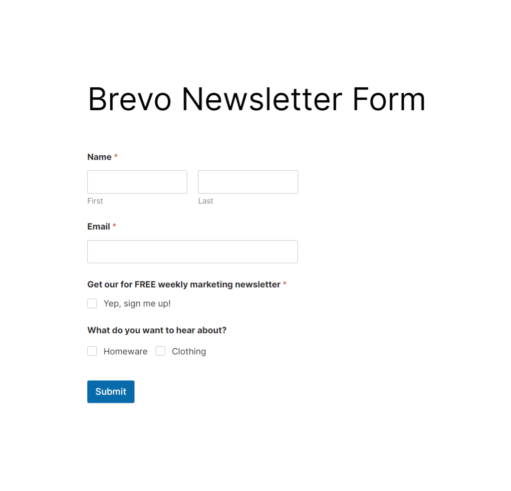 Automate Email Marketing With Brevo - WPForms