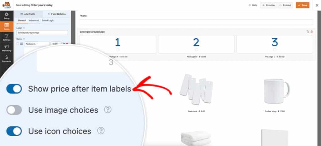 How to Customize Payment Form Labels
