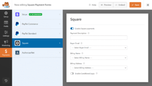 Square Addon For WPForms - WPForms