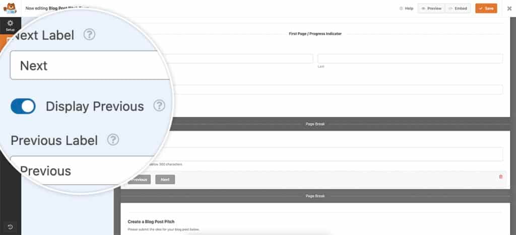 How to Customize the Page Break Buttons - WPForms Developer Docs